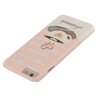 Monogrammed Heart Coffe Cup Case-Mate iPhone Case | Zazzle