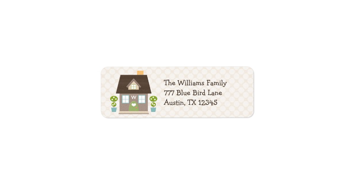 Monogrammed House Return Address Labels | Zazzle