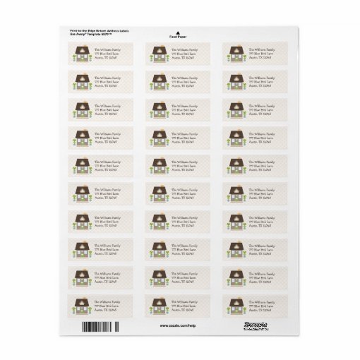 Monogrammed House Return Address Labels | Zazzle