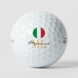 Monogrammed Italian Flag & Italy Golf Balls | Zazzle