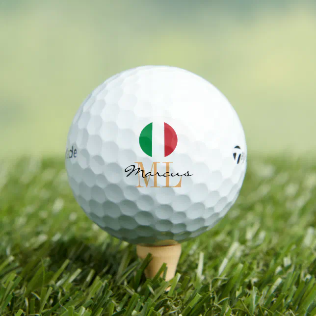 Monogrammed Italian Flag & Italy Golf Balls | Zazzle