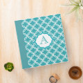 Monogrammed Lace Teal Binder | Zazzle