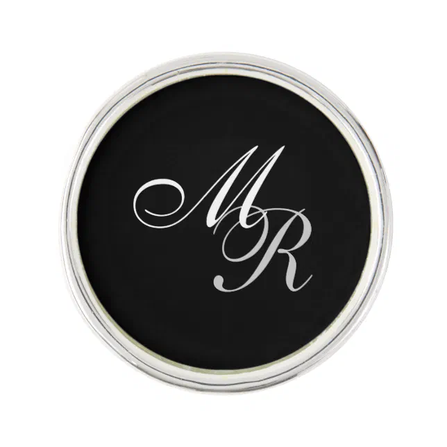 Monogrammed Lapel Pin | Zazzle