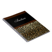 Monogrammed Leopard print notebook | Zazzle