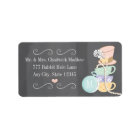 MONOGRAMMED MAD HATTER RETURN ADDRESS LABELS | Zazzle