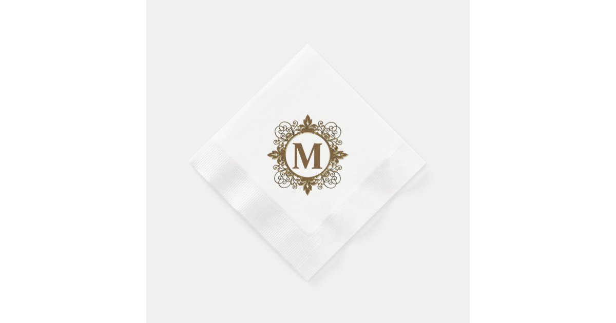 Monogrammed Paper Napkins | Zazzle