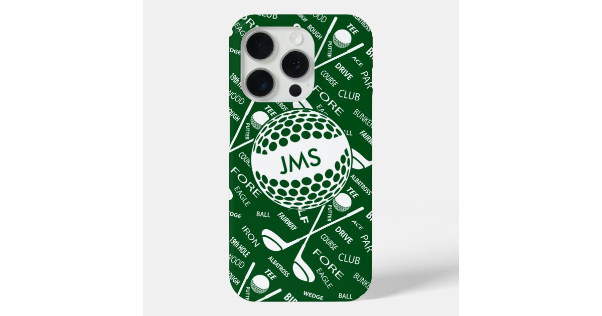 Monogrammed Pattern for the Golfer Case-Mate iPhone Case | Zazzle