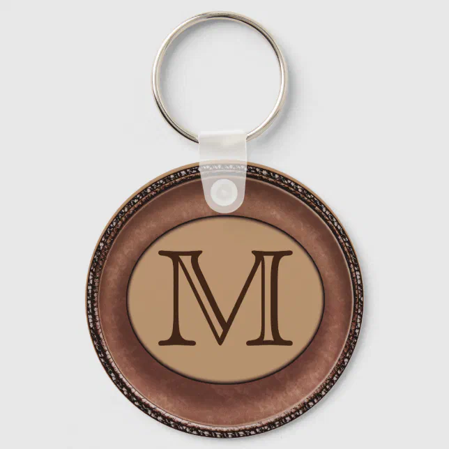 Monogrammed Personalized Keychain for Men | Zazzle