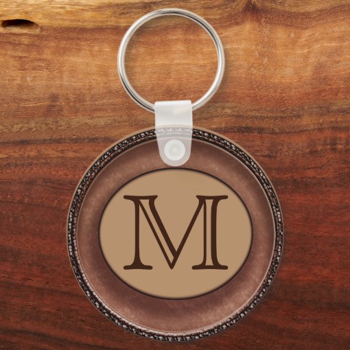Monogrammed Personalized Keychain for Men | Zazzle