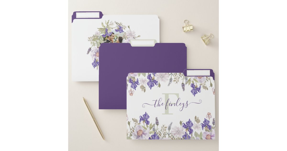 Monogrammed Photo File Folders | Zazzle