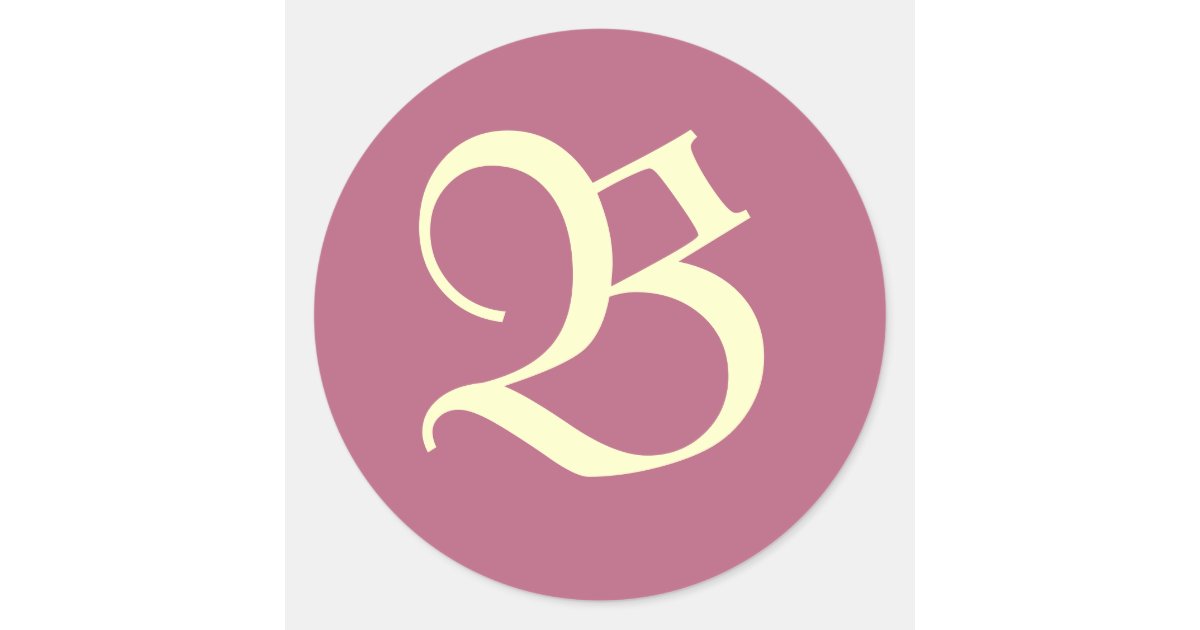 Monogrammed Pink Sticker | Zazzle