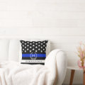 Monogrammed Police Styled American Flag Custom Throw Pillow | Zazzle