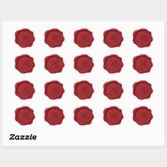Monogrammed Red Wax Seal | Zazzle