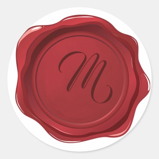 Monogrammed Red Wax Seal | Zazzle