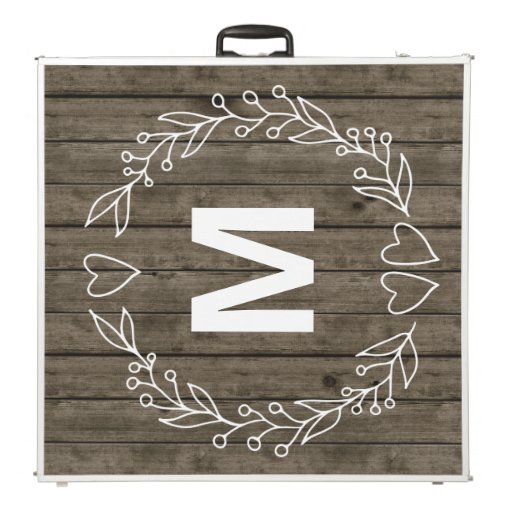 Monogrammed Rustic Barn Wood Couples Beer Pong Table | Zazzle