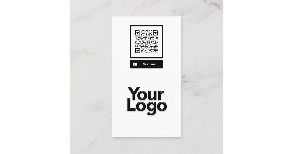 Monogrammed S Black and White Floral QR Code Logo Business Card | Zazzle