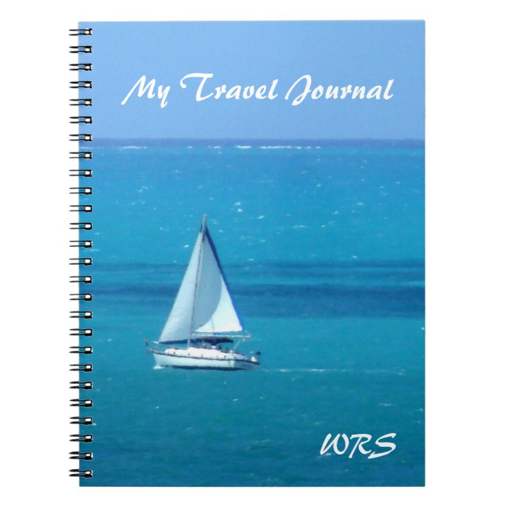 Monogrammed Sailing Travel Journal | Zazzle