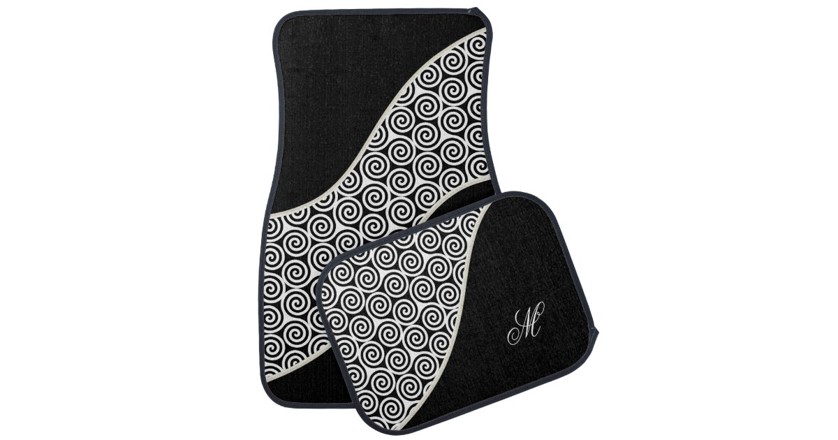 Monogrammed Spiral Pattern Car Mat | Zazzle