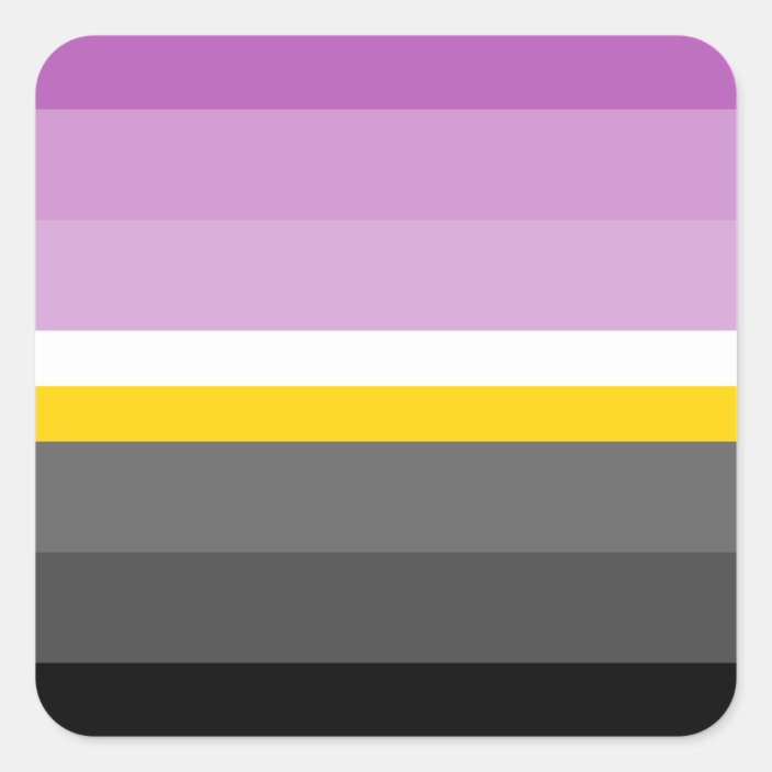Monosexual Pride Flag Square Sticker | Zazzle.com