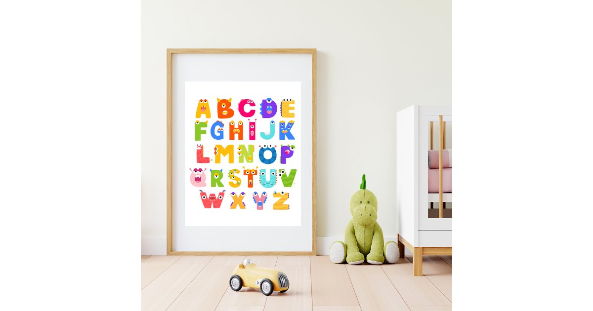 Monster Alphabet ABC Poster | Zazzle