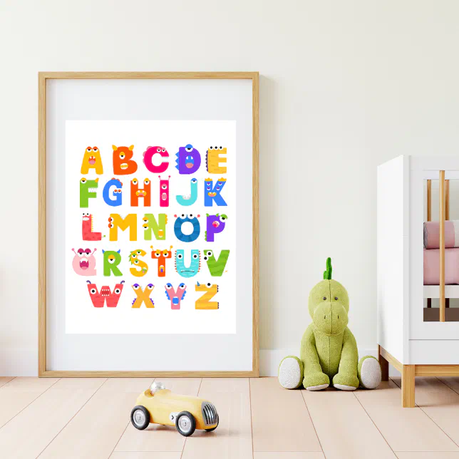 Monster Alphabet ABC Poster | Zazzle