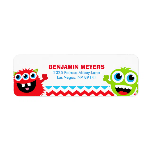 Monster Bash Birthday Party Label | Zazzle