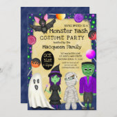 Monster Bash Costume Halloween Party Invitation | Zazzle
