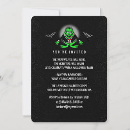 Monster Bash Halloween Birthday Party Invitation | Zazzle