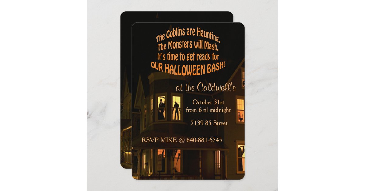 Monster Bash Halloween Party Invitation | Zazzle