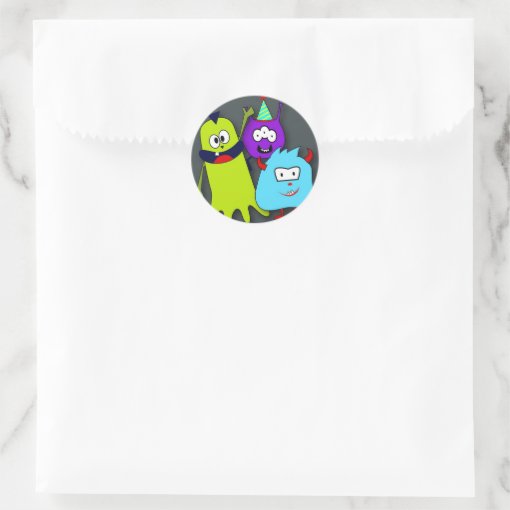 Monster Bash Round Stickers | Zazzle