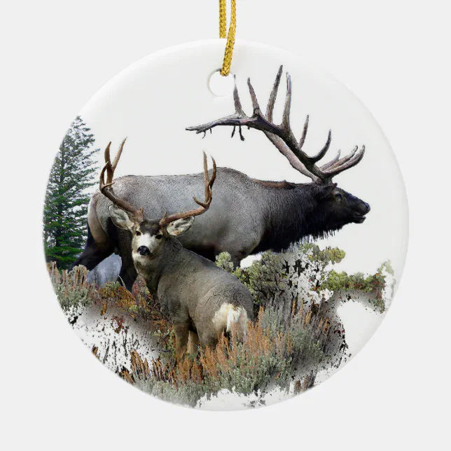 Monster bull trophy buck ceramic ornament | Zazzle