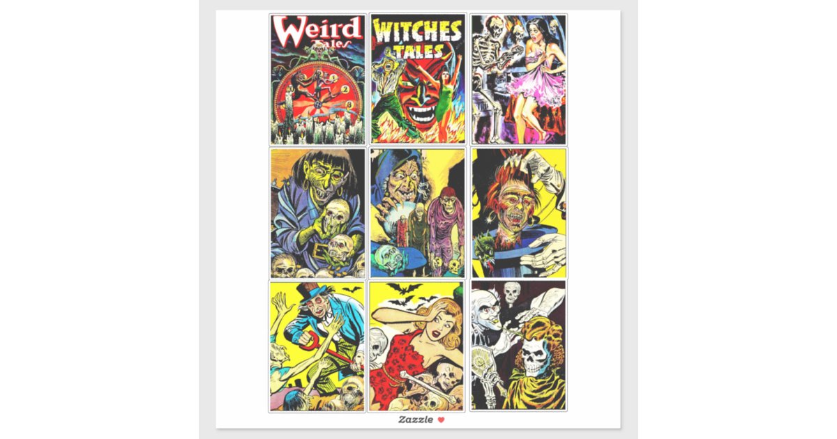 monster creatures horror comics art sticker | Zazzle