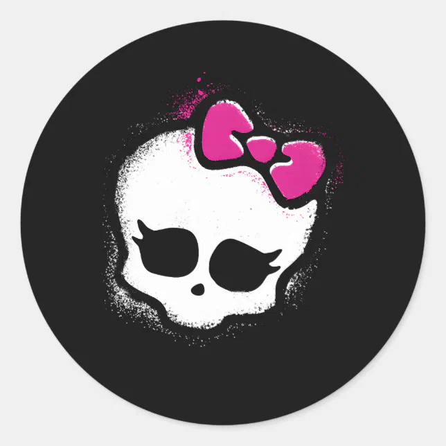 Monster High Graffiti Skull Classic Round Sticker | Zazzle
