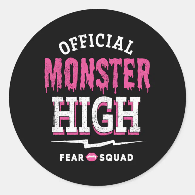 Monster High Official Fear Squad Classic Round Sticker | Zazzle
