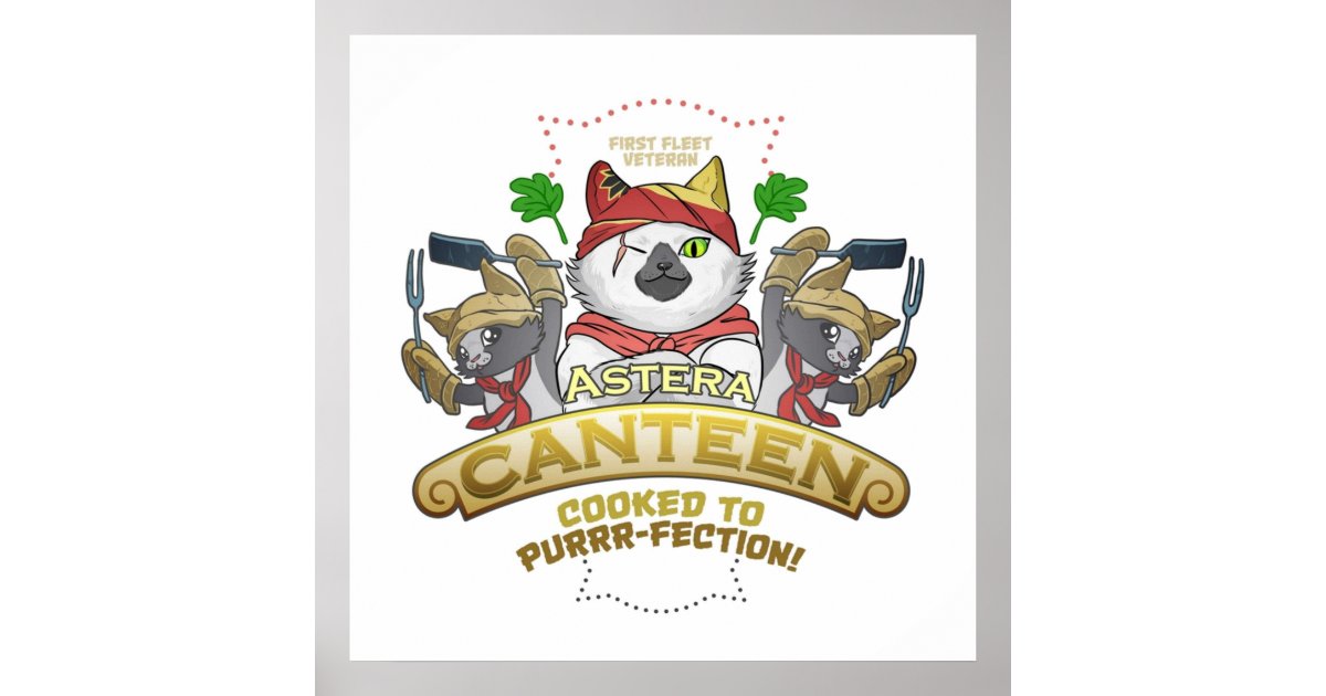 Monster Hunter Palico Cat Meowscular Chef Poster | Zazzle