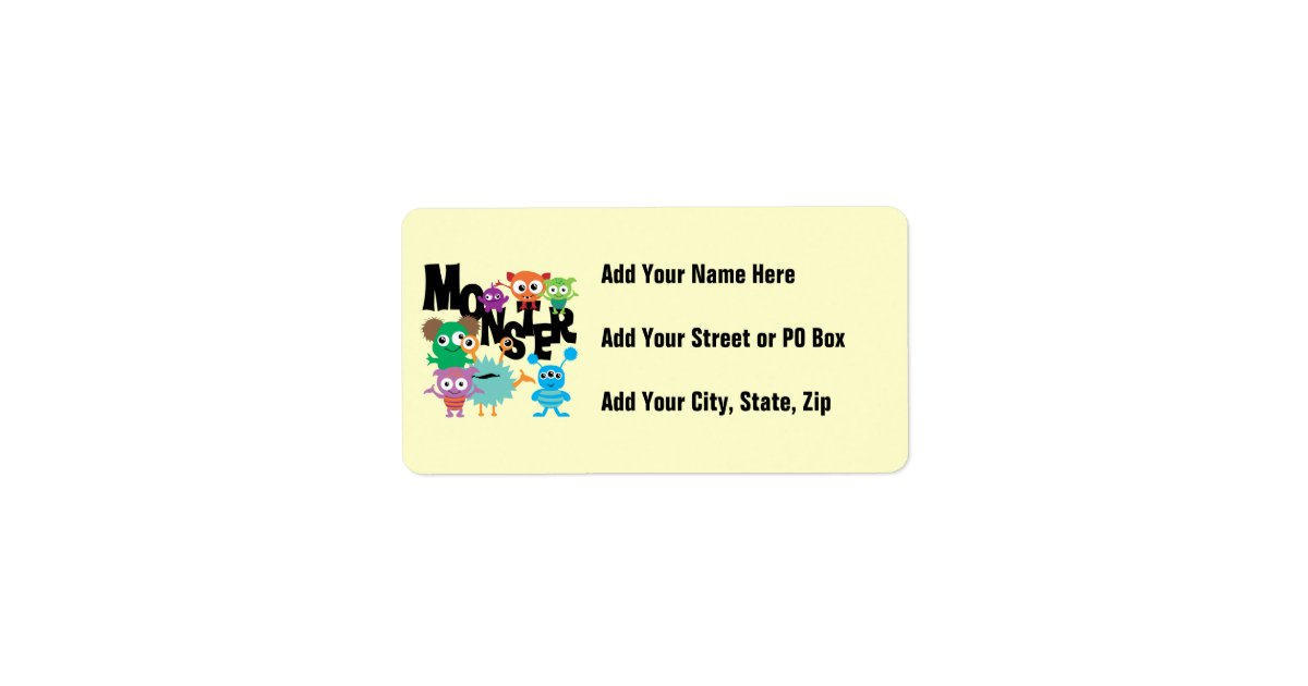 Monster Label | Zazzle