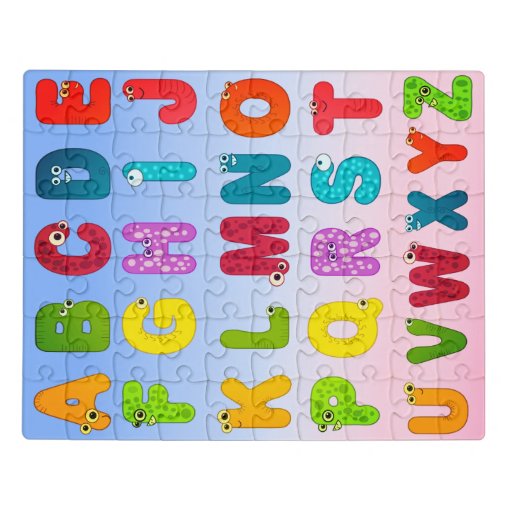 Monster Letters Animal Alphabet Jigsaw Puzzle | Zazzle