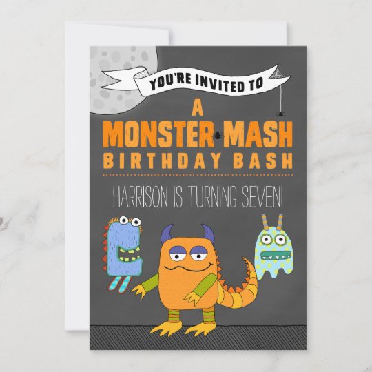 Monster Mash BIRTHDAY Bash Invitations | Zazzle.com