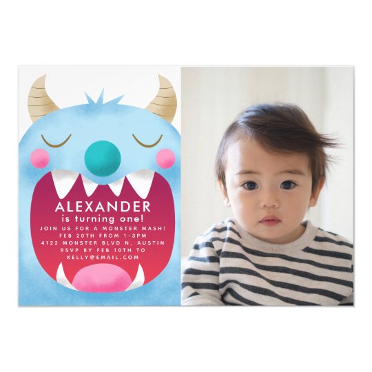 Monster Mash Birthday Party Photo Invitation | Zazzle.com
