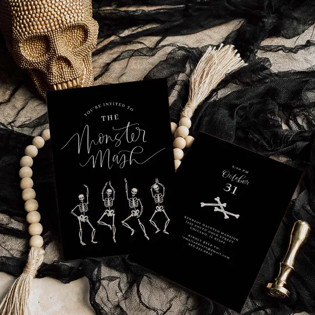 Monster Mash Halloween Party Invitation Card | Zazzle