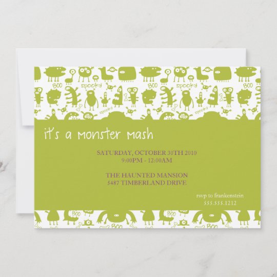 monster mash {halloween party invitation} invitation | Zazzle.com