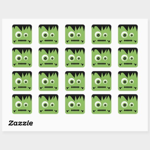 Monster Mash | Monster Halloween Square Sticker | Zazzle
