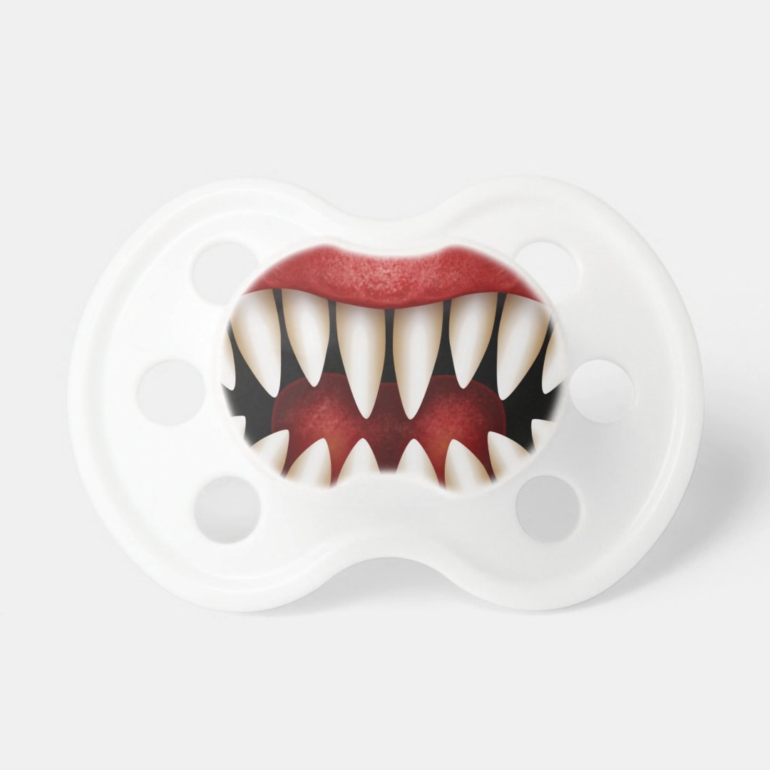 Monster Mouth - funny Halloween Baby Pacifier | Zazzle