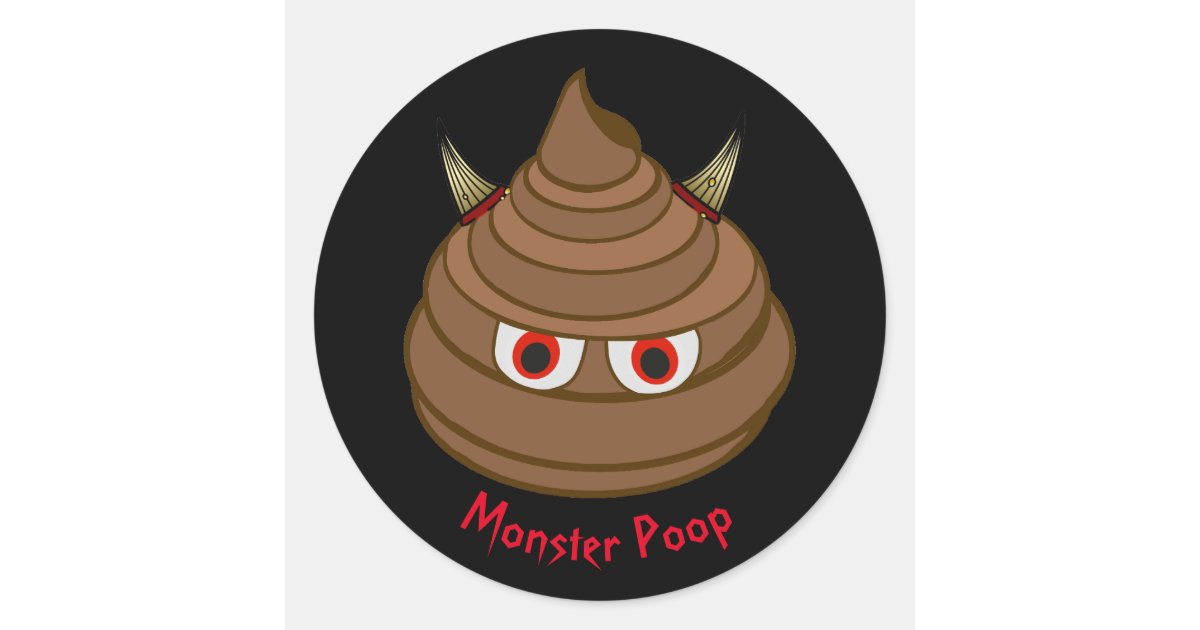 Monster Poop Emoji Sticker | Zazzle