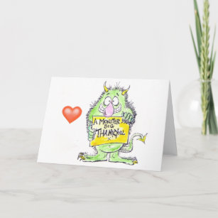 Monster Thank You Cards | Zazzle