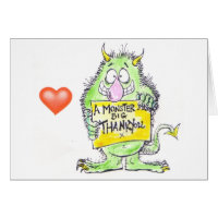 Monster Thank You Cards - Greeting & Photo Cards | Zazzle