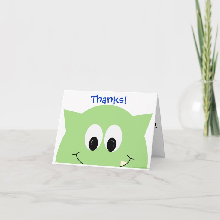 Monster Thanks card | Zazzle