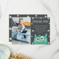 Monster Theme Photo Birthday Thank You Card | Zazzle