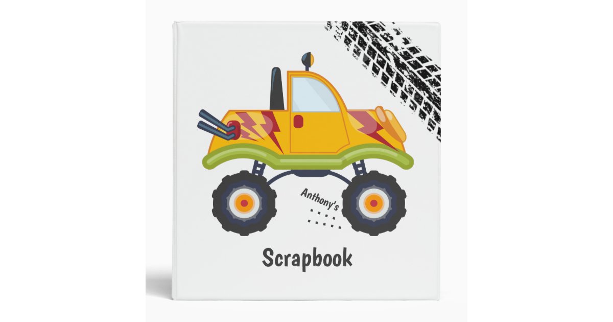 Monster Truck 3 Ring Binder | Zazzle