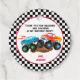Monster Truck Birthday Thank You Gift Favor Tags | Zazzle